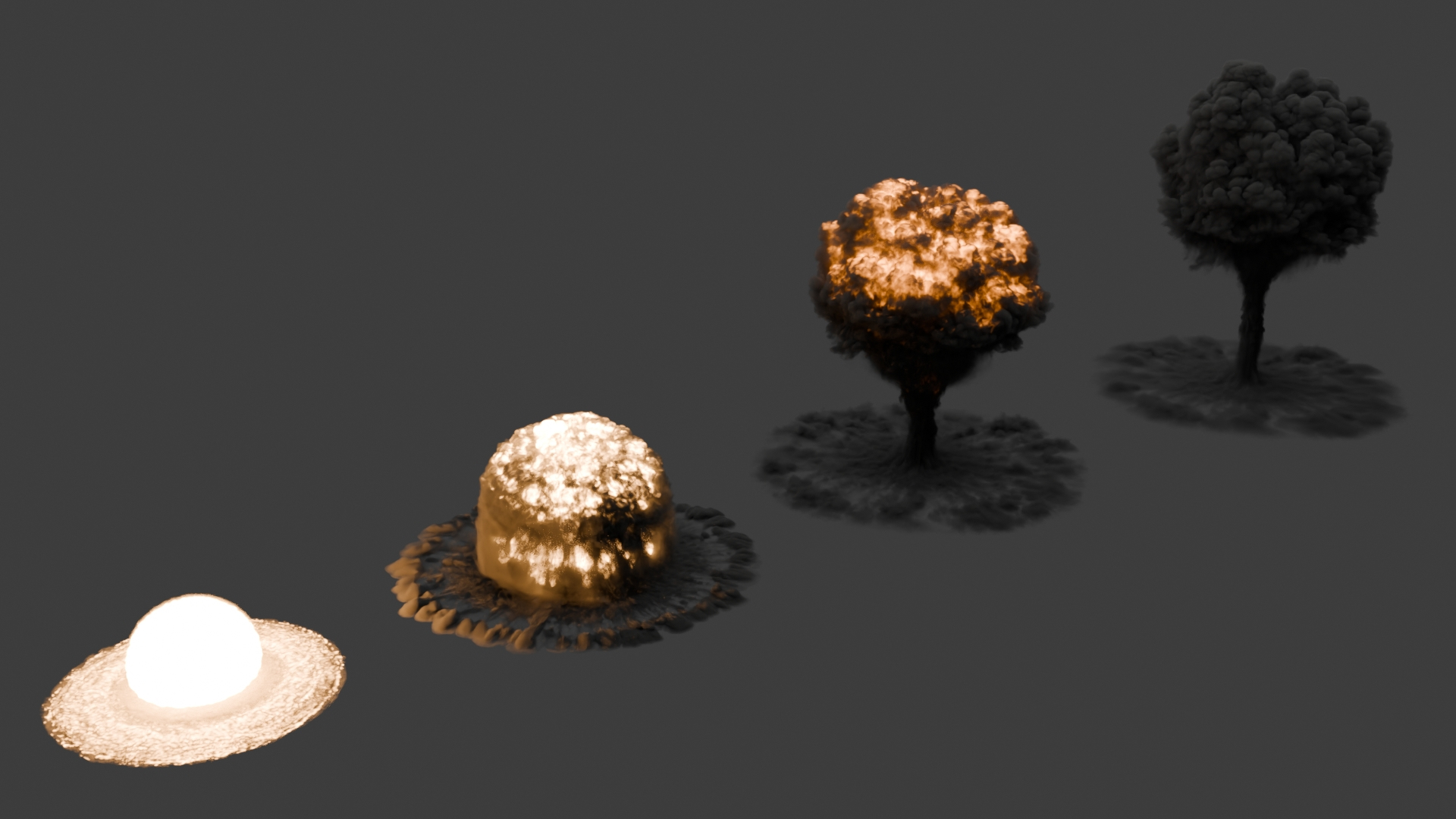 Volumetric Nuclear Explosion Animated VDB For Blender 3D Model ...