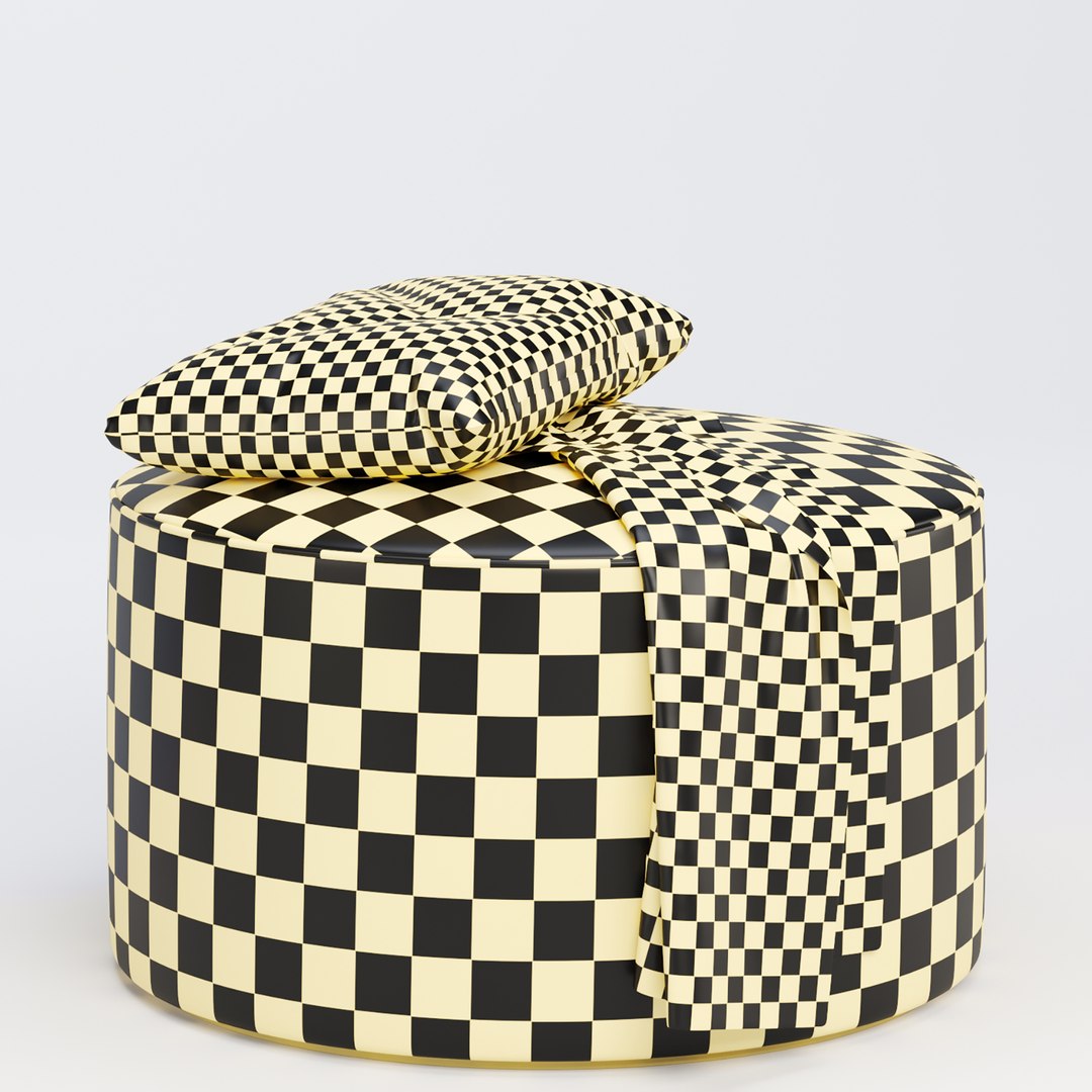 Hadleigh Fabric Large Round Stool 3D - TurboSquid 2243507