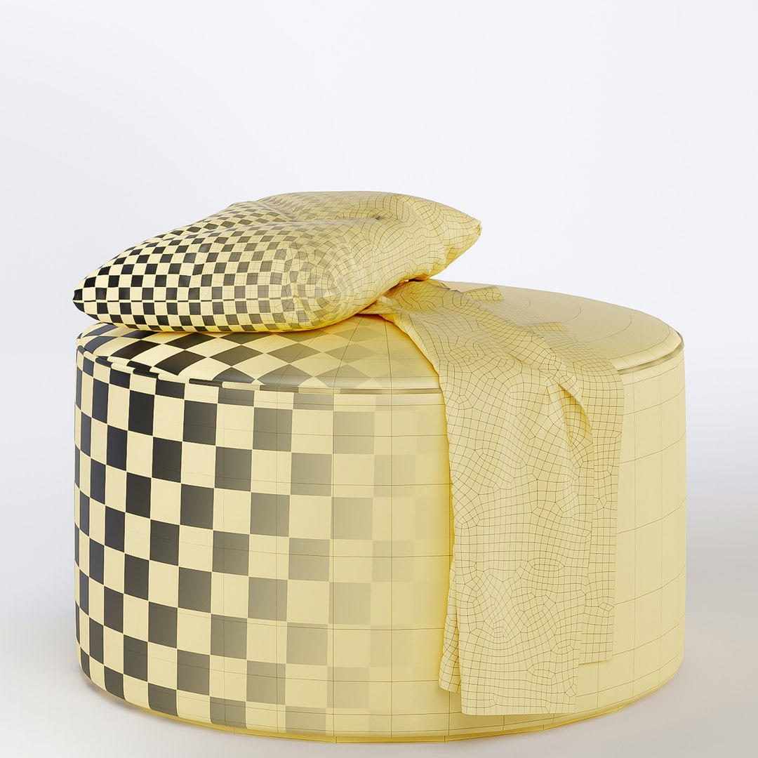 Hadleigh Fabric Large Round Stool 3D - TurboSquid 2243507