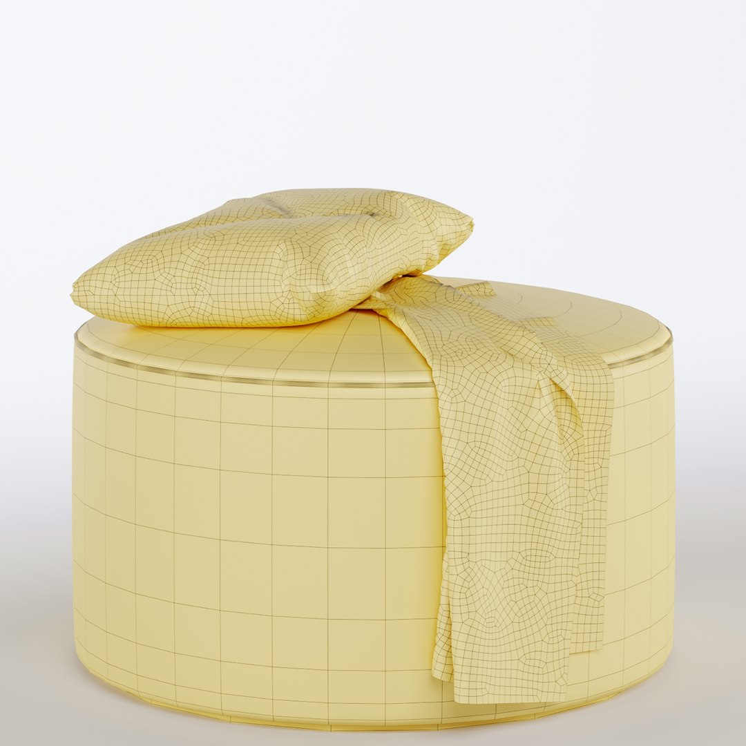 Hadleigh Fabric Large Round Stool 3D - TurboSquid 2243507