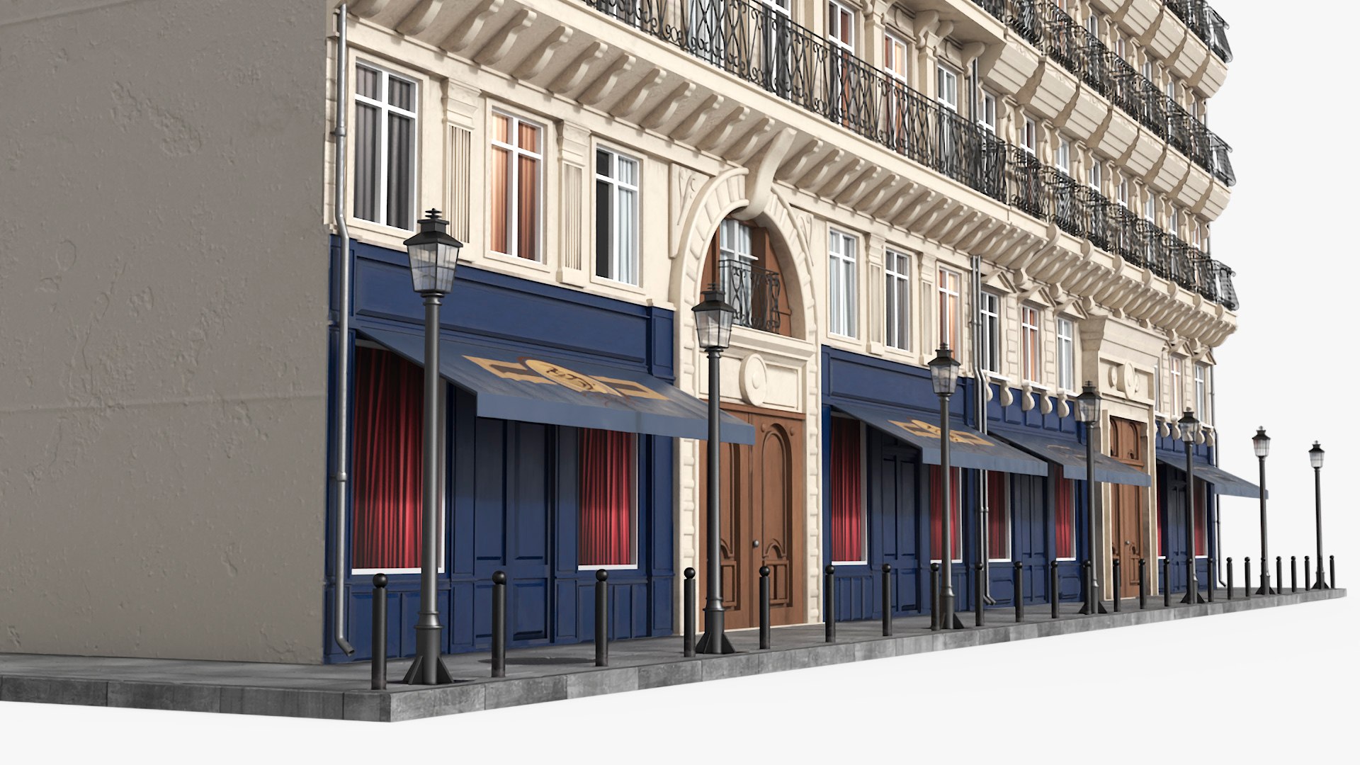 Parisian Street Model - TurboSquid 2281808