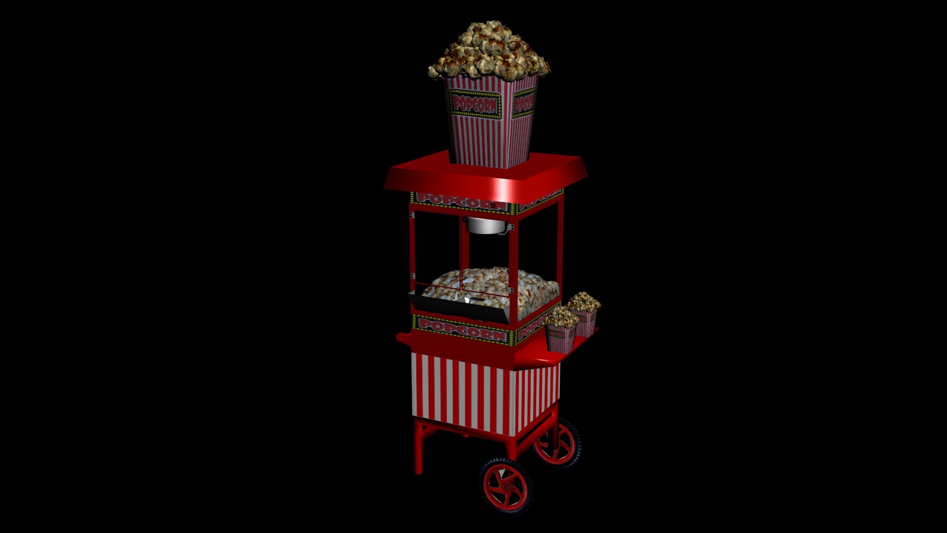 3D Model Popcorn Machine - TurboSquid 2188508