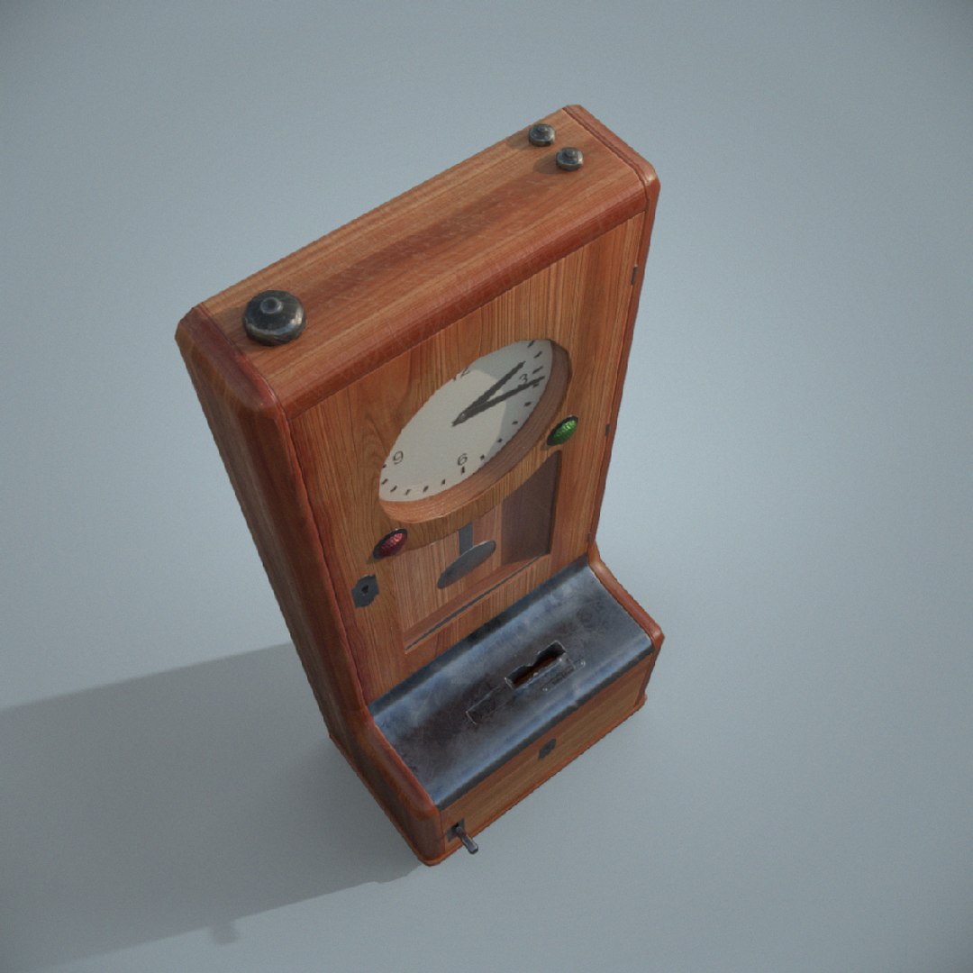 3D model antique time recorder - - TurboSquid 1331698