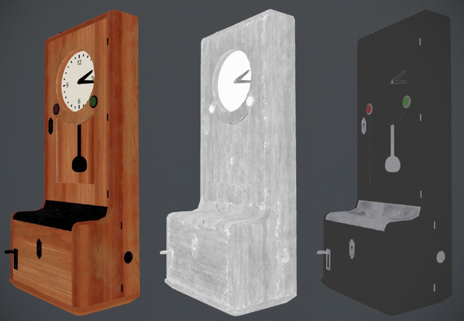 3D model antique time recorder - - TurboSquid 1331698