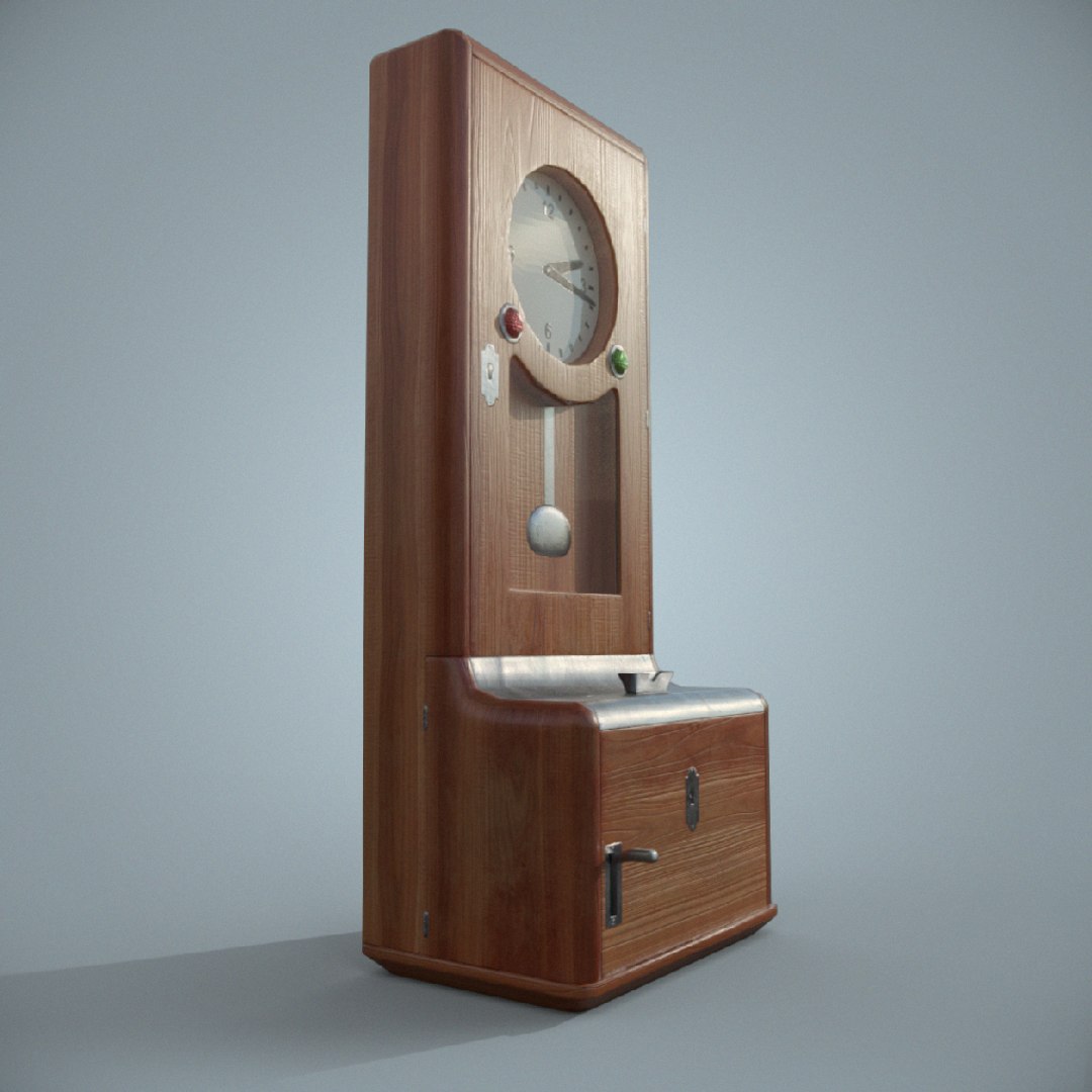 3D model antique time recorder - - TurboSquid 1331698