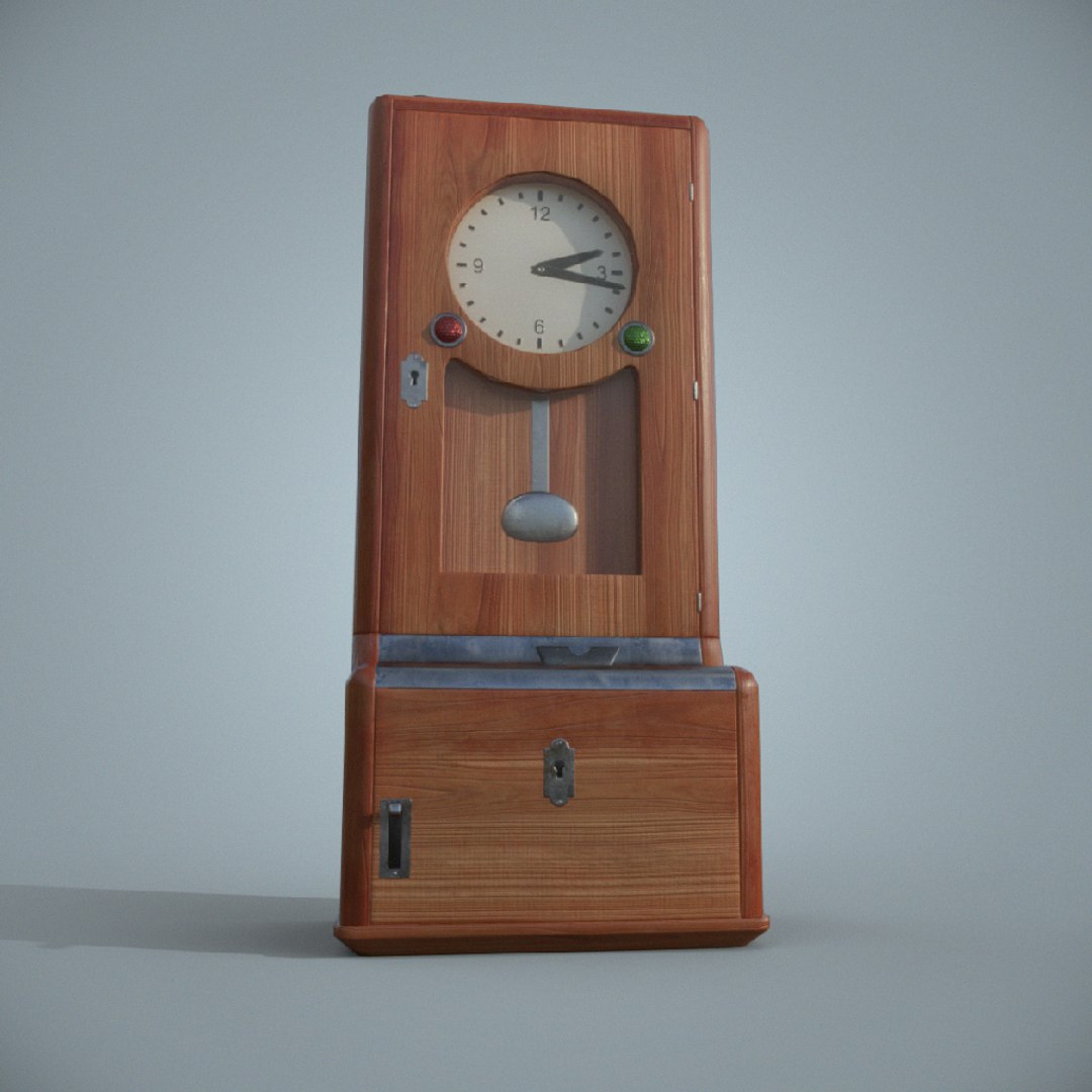 3D model antique time recorder - - TurboSquid 1331698