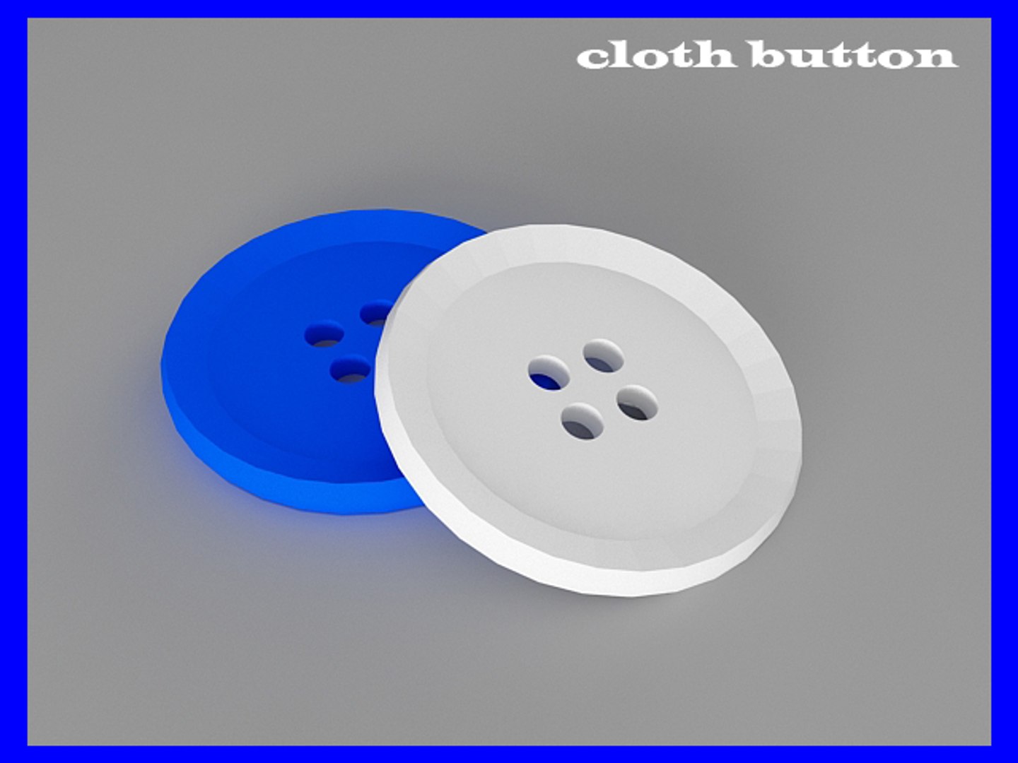 3d cloth button model