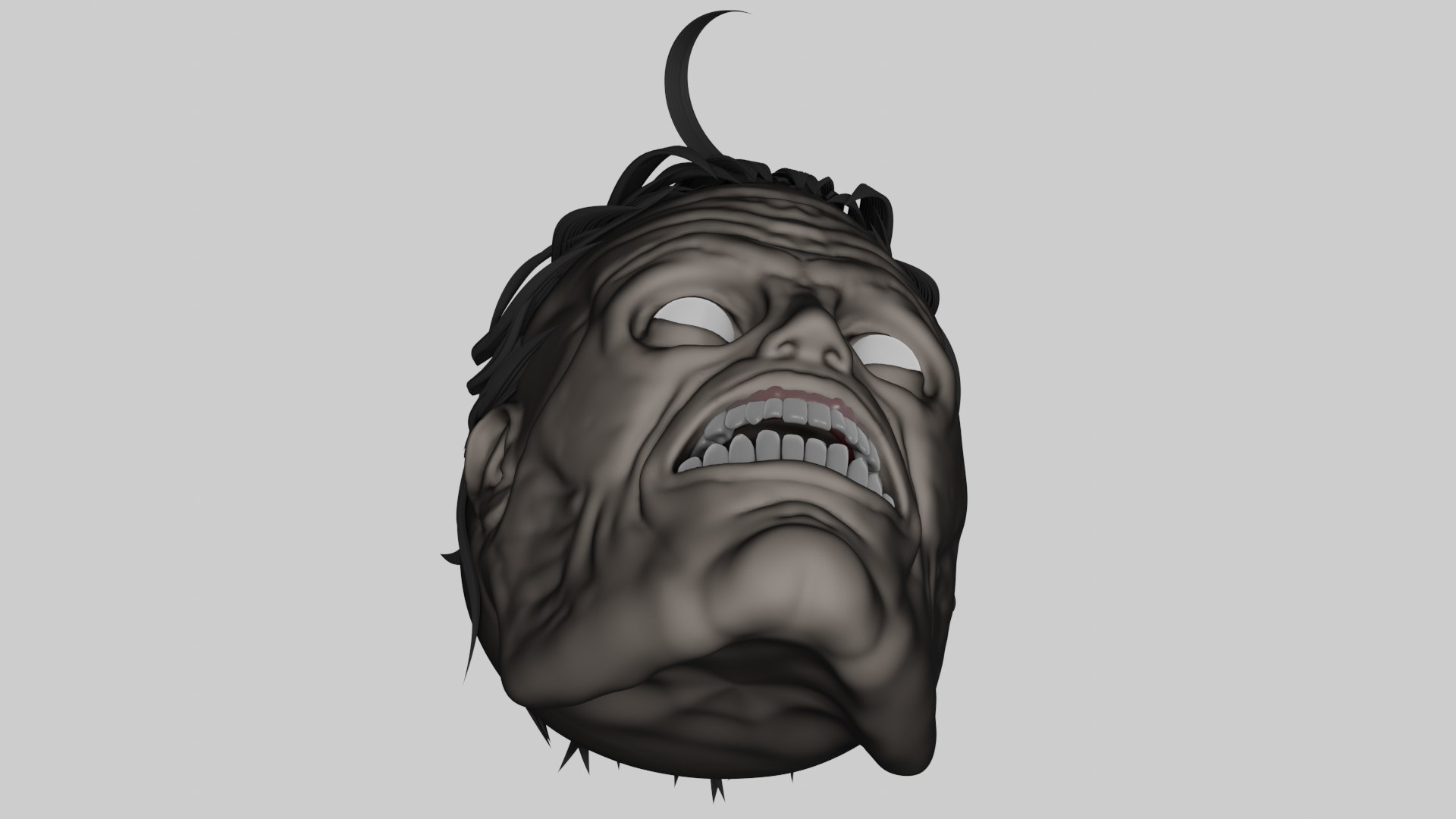 3D Zombie Head For Blender Model - TurboSquid 2115377