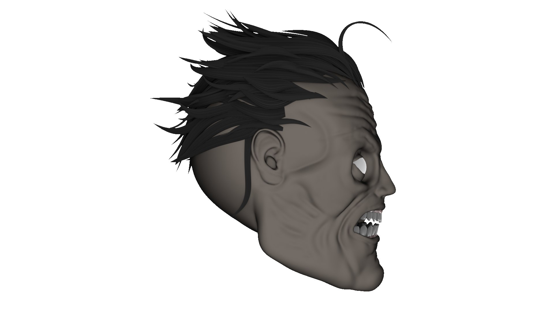 3D Zombie Head For Blender Model - TurboSquid 2115377