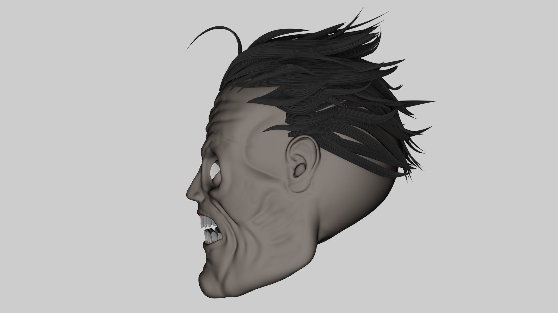 3D Zombie Head For Blender Model - TurboSquid 2115377