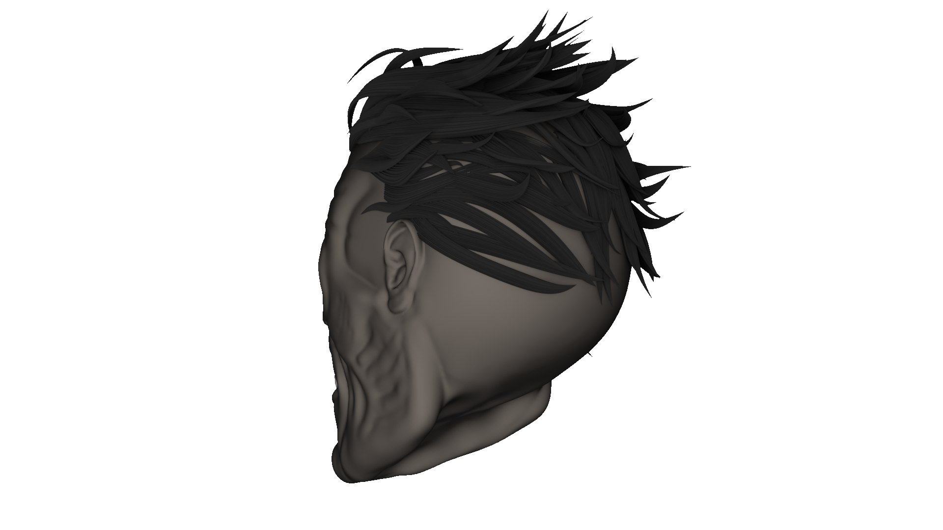 3D Zombie head for blender model - TurboSquid 2115377