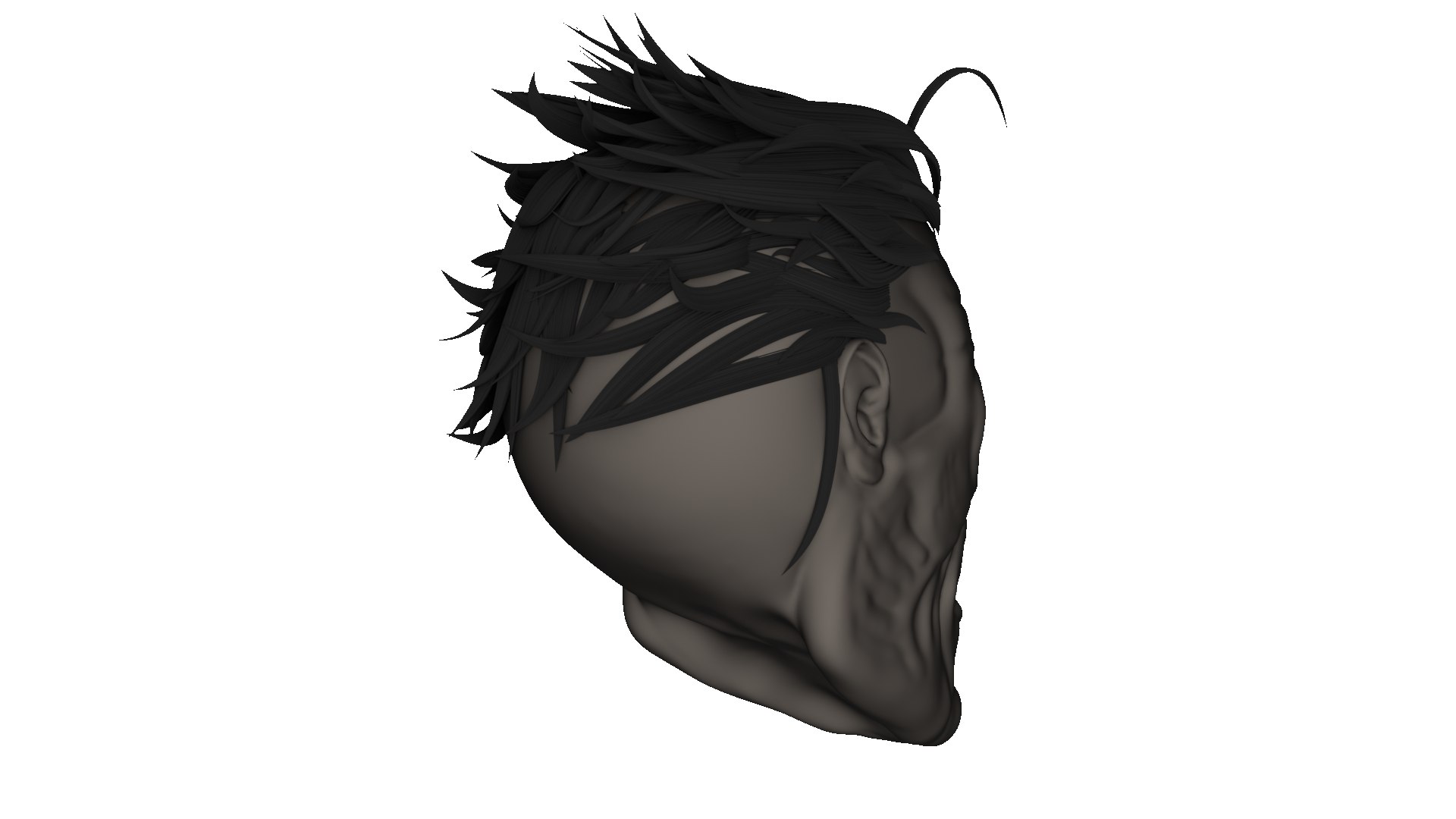 3D Zombie Head For Blender Model - TurboSquid 2115377