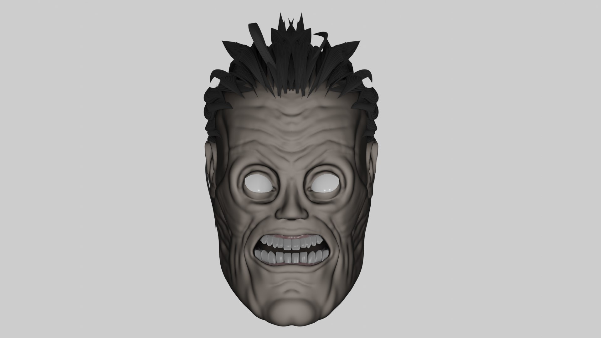 3D Zombie Head For Blender Model - TurboSquid 2115377