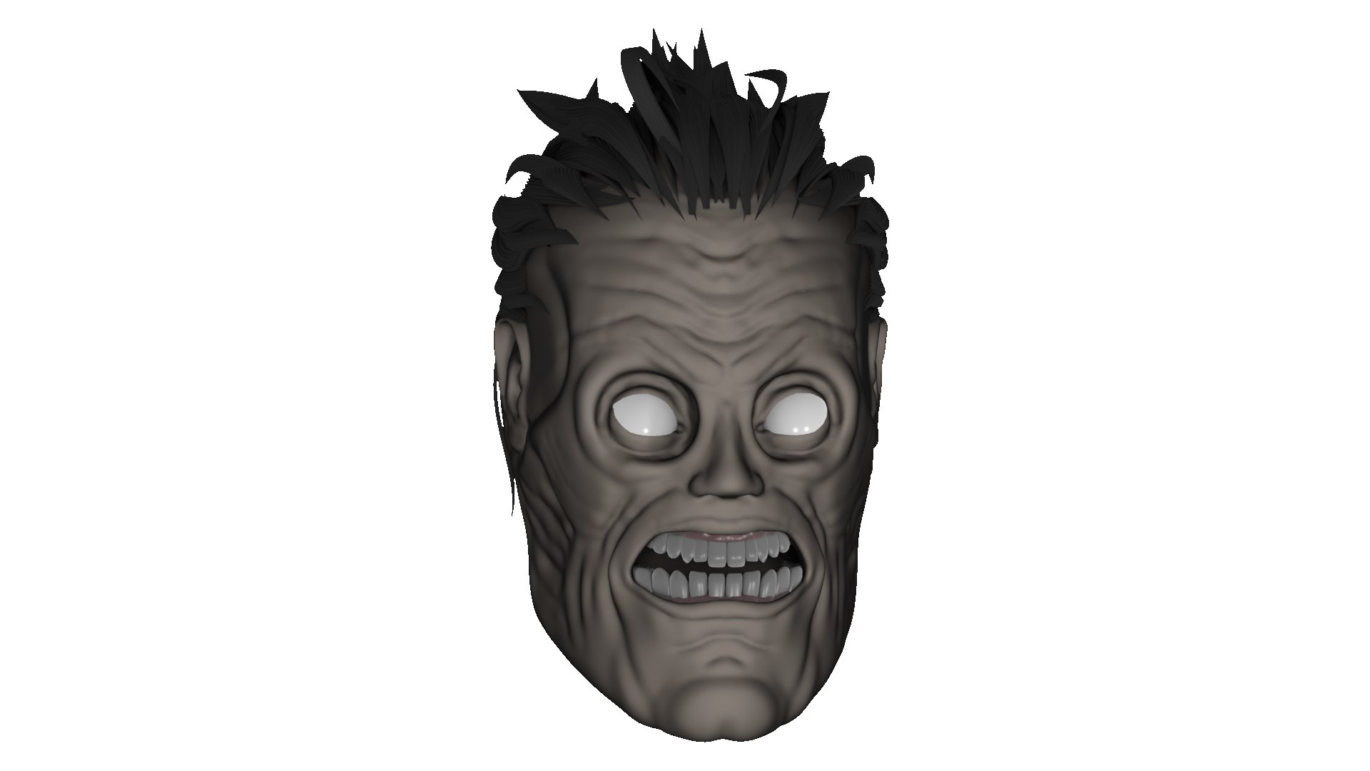 3D Zombie Head For Blender Model - TurboSquid 2115377