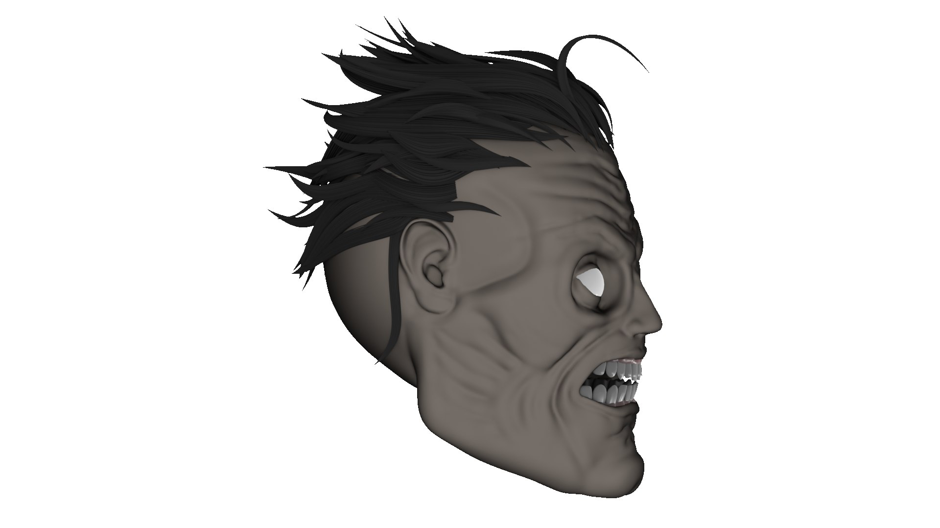 3D Zombie Head For Blender Model - TurboSquid 2115377