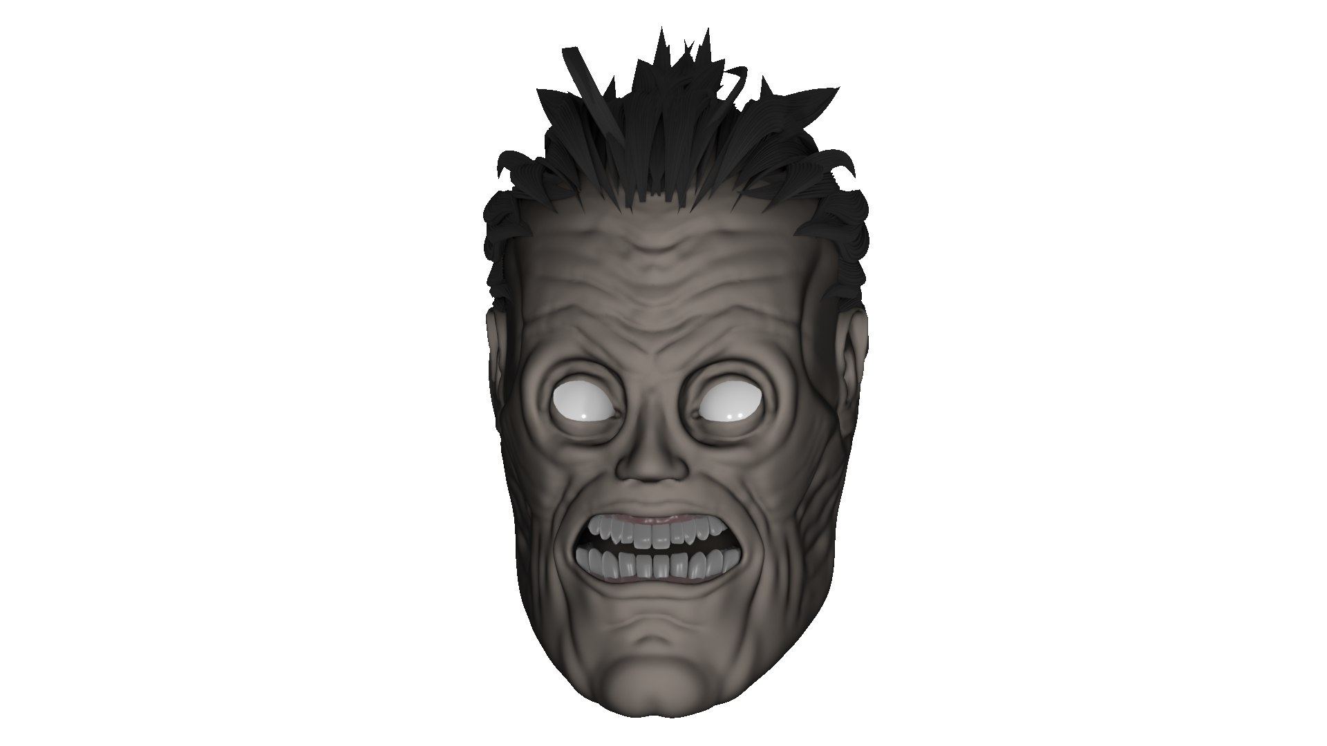 3D Zombie Head For Blender Model - TurboSquid 2115377