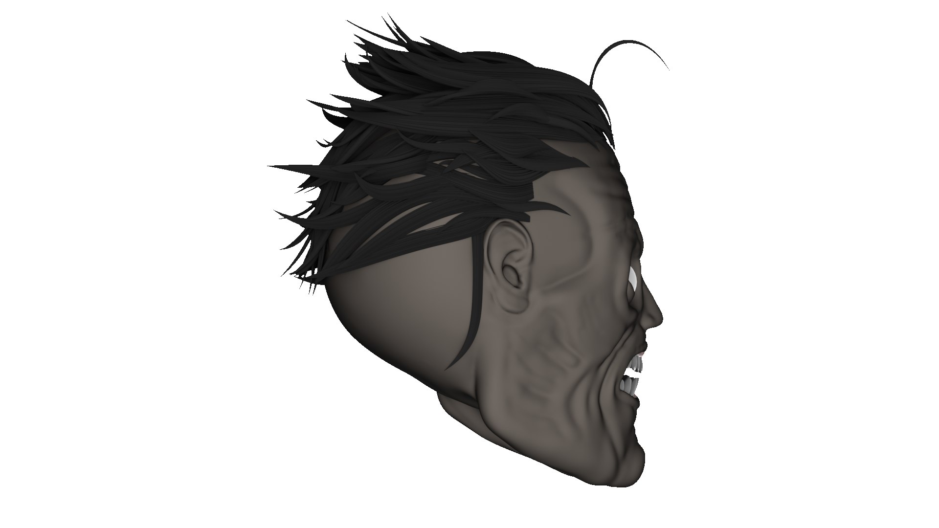 3D Zombie Head For Blender Model - TurboSquid 2115377