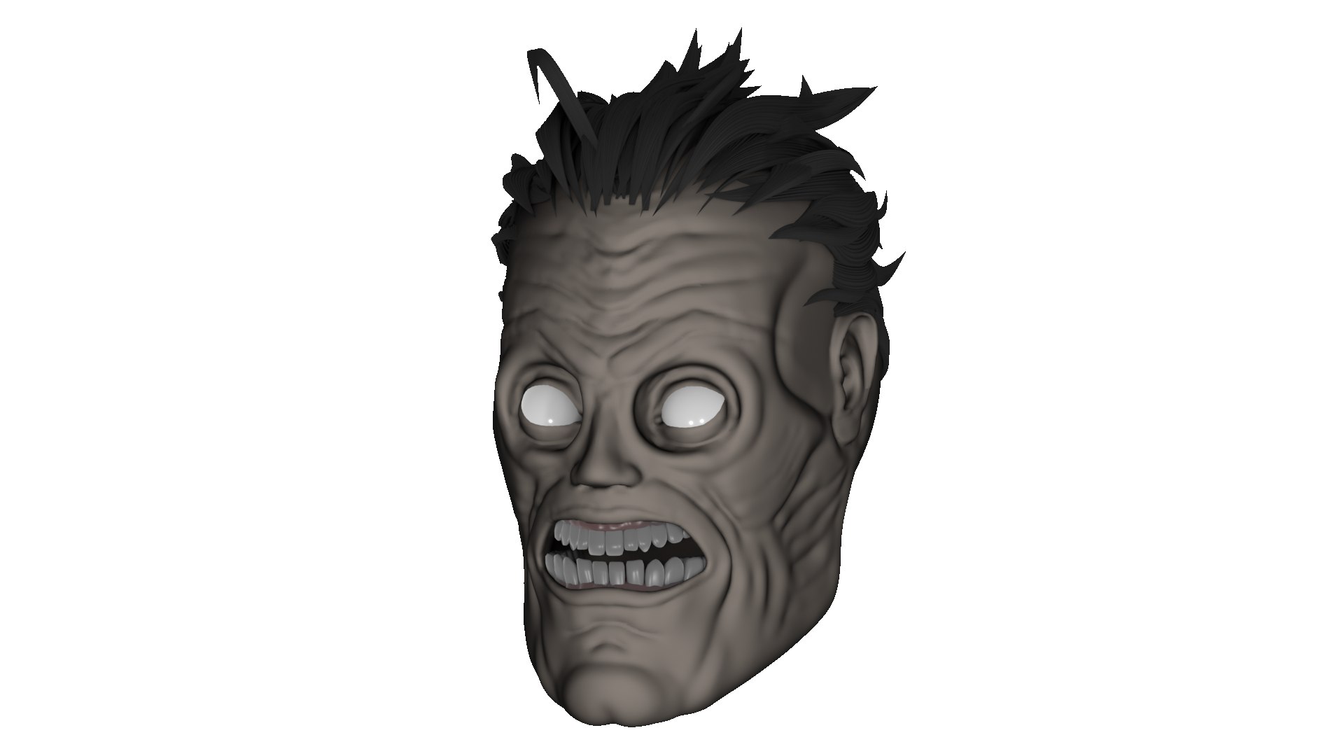 3D Zombie Head For Blender Model - TurboSquid 2115377