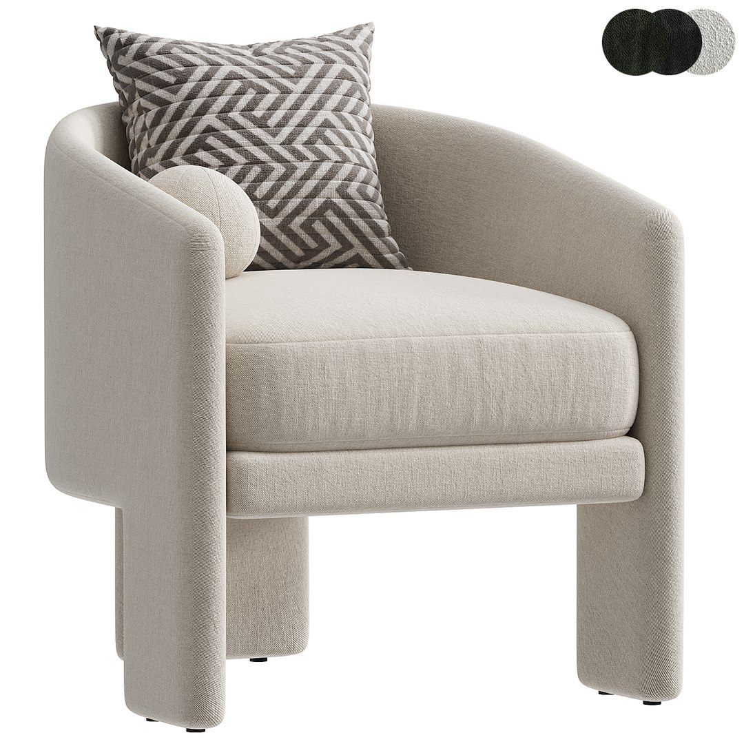 3D Armchair Wendi Model - TurboSquid 2196408