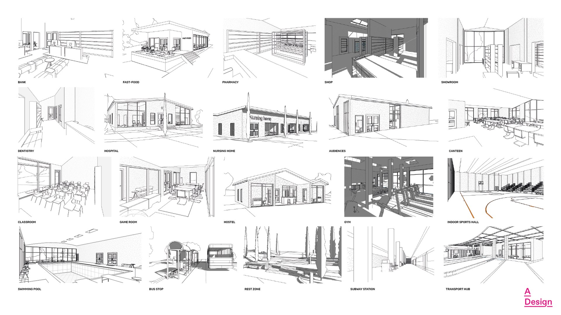 3D 20 Public Buildings - Revit Models - TurboSquid 2018377
