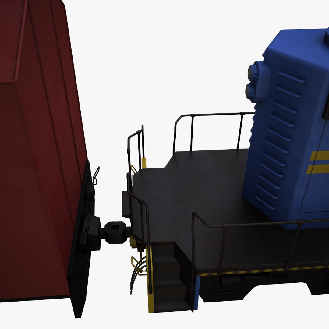 Sd40-2 Freight Train 3d Model