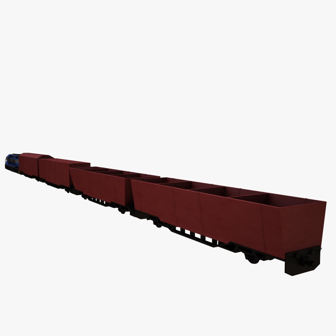 Sd40-2 Freight Train 3d Model