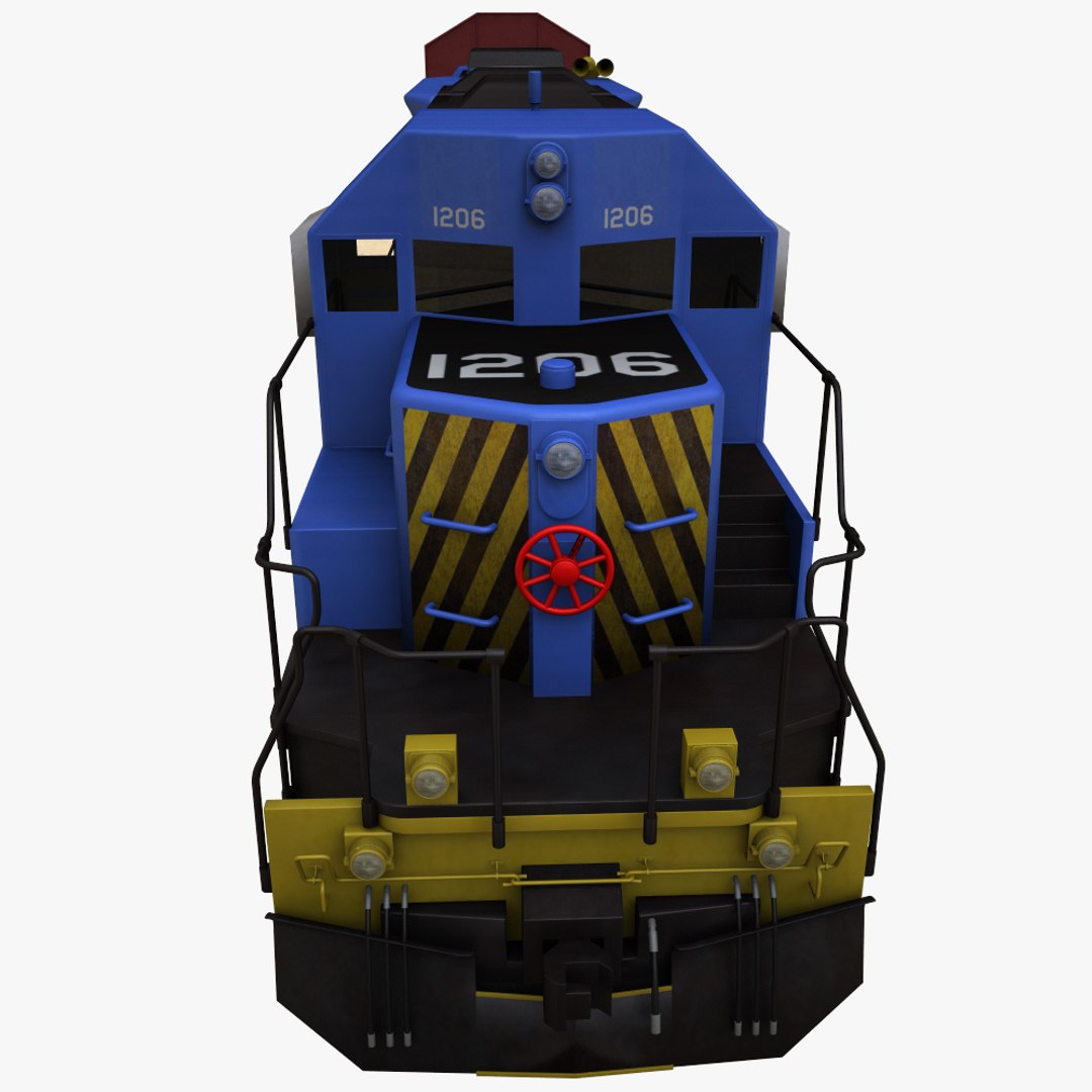 Sd40-2 Freight Train 3d Model