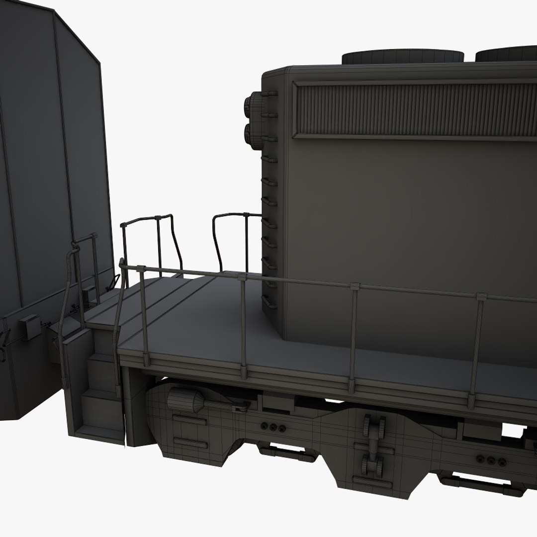 Sd40-2 Freight Train 3d Model