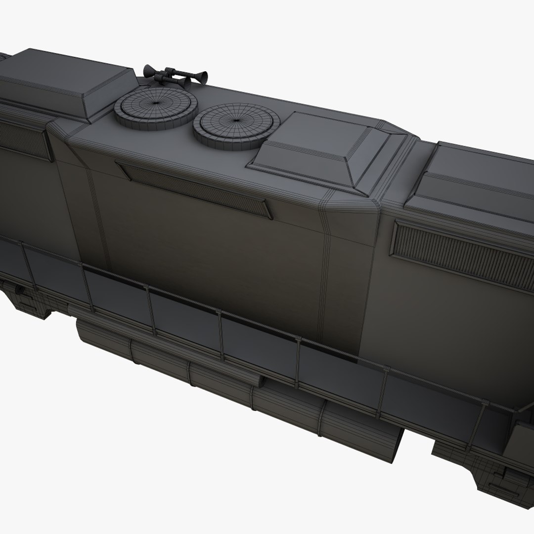 Sd40-2 Freight Train 3d Model