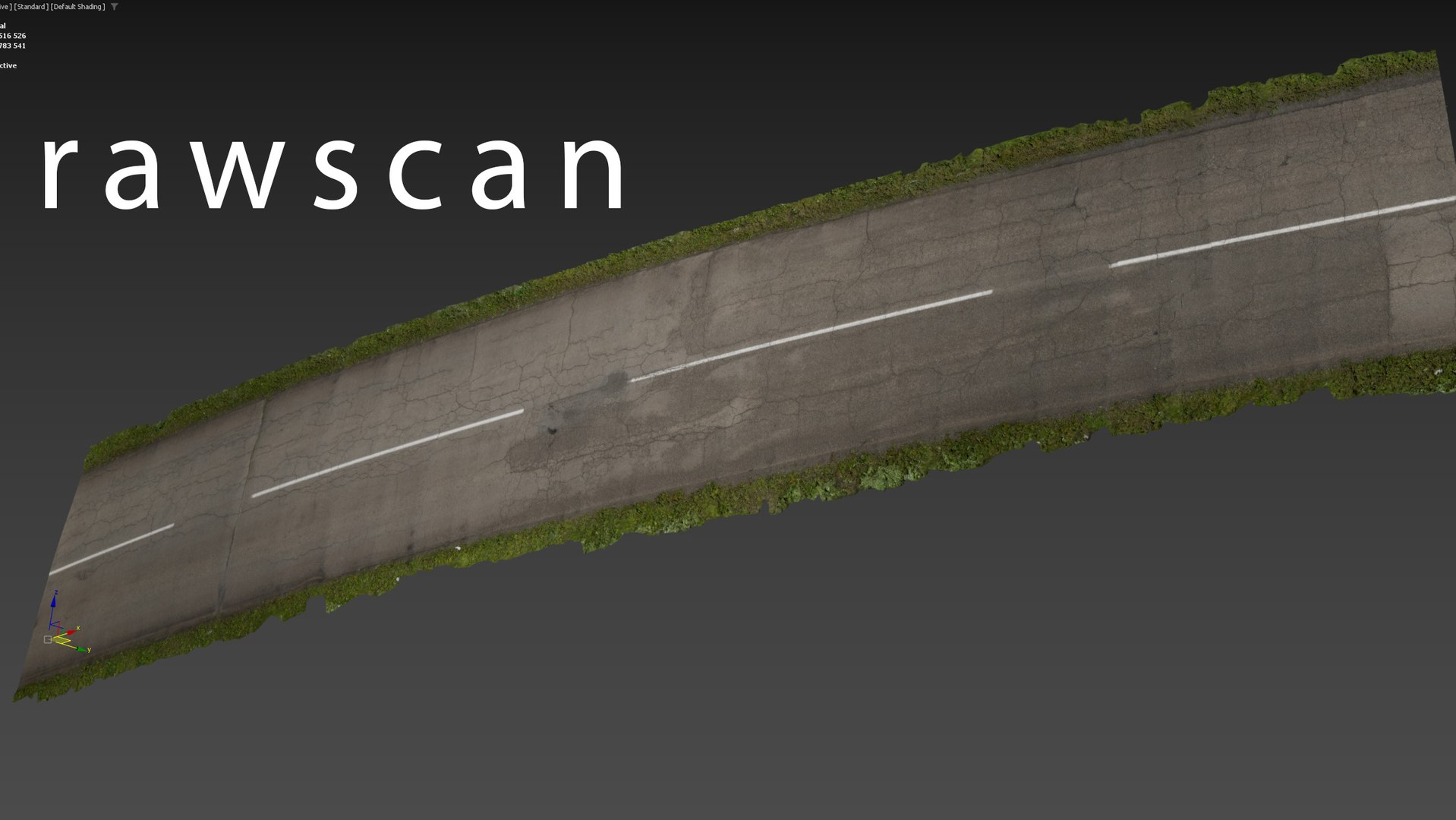 3D Old wet and dry paved road - 35 meters - TurboSquid 2119111