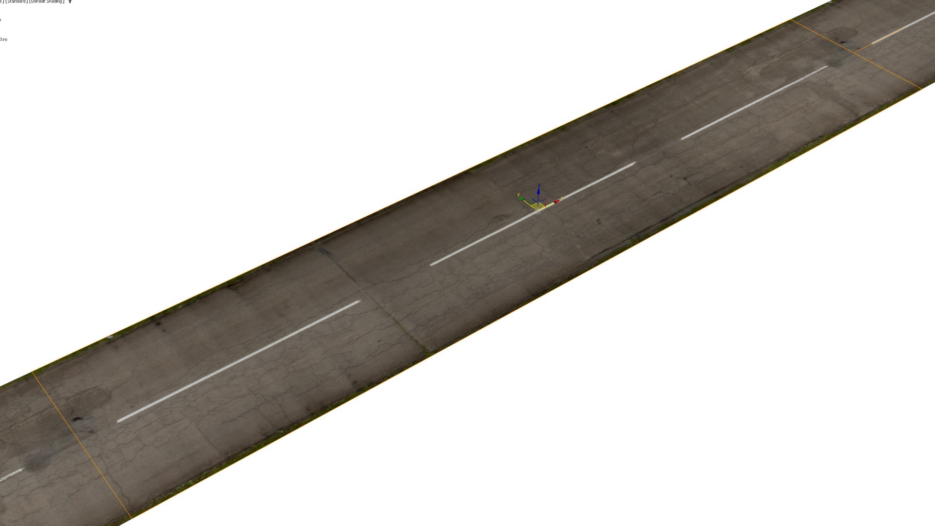 3D Old wet and dry paved road - 35 meters - TurboSquid 2119111