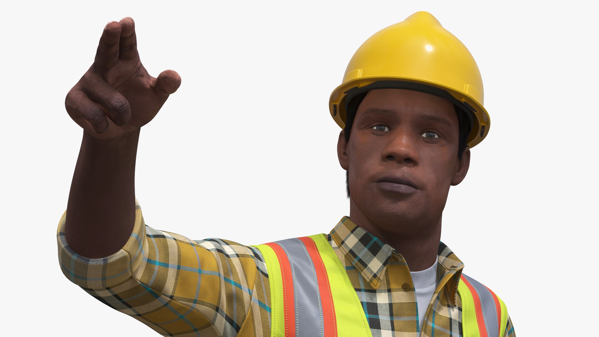 Construction Worker Pointing Pose Fur Model - TurboSquid 2279775