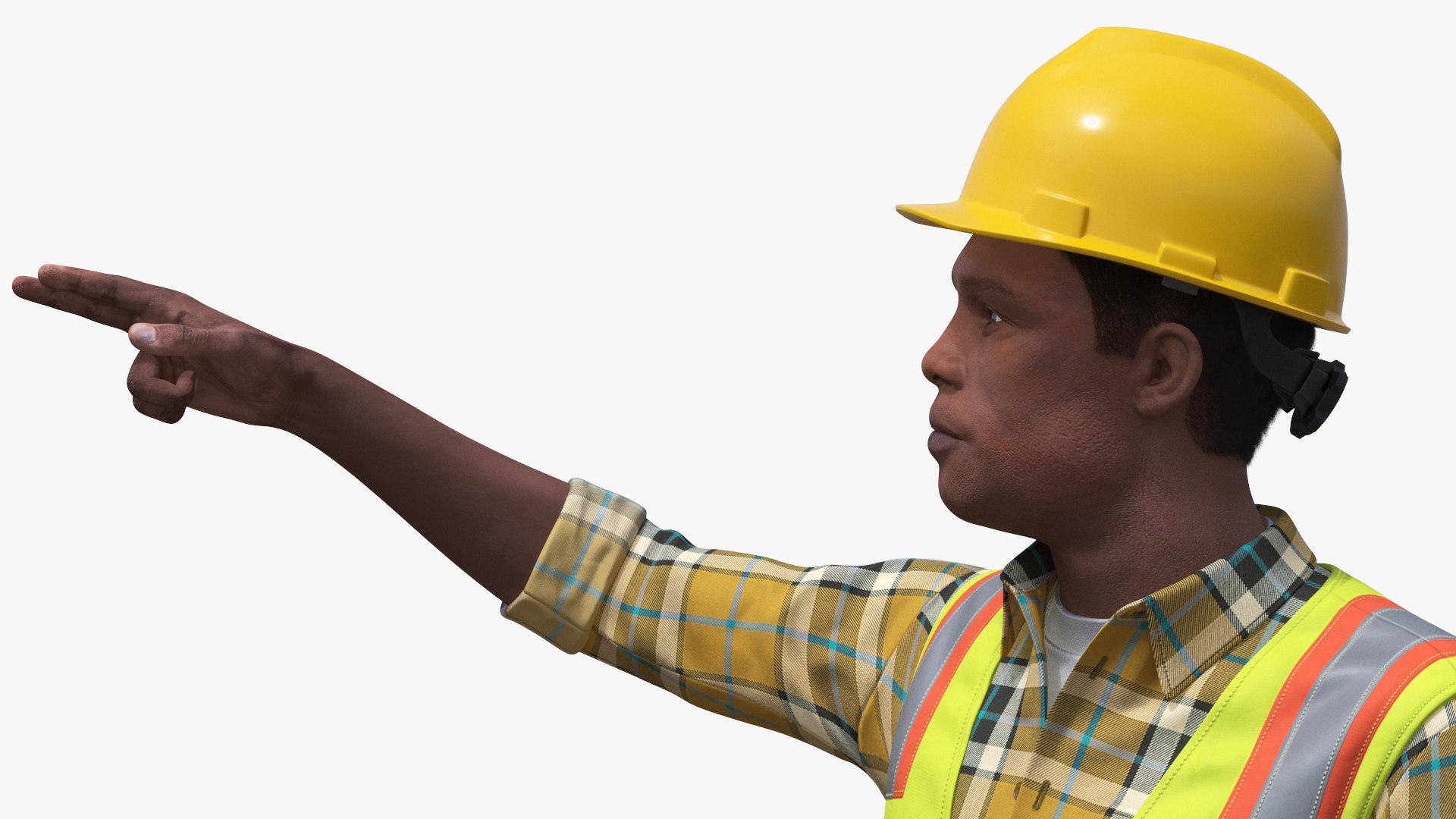 Construction Worker Pointing Pose Fur Model - TurboSquid 2279775
