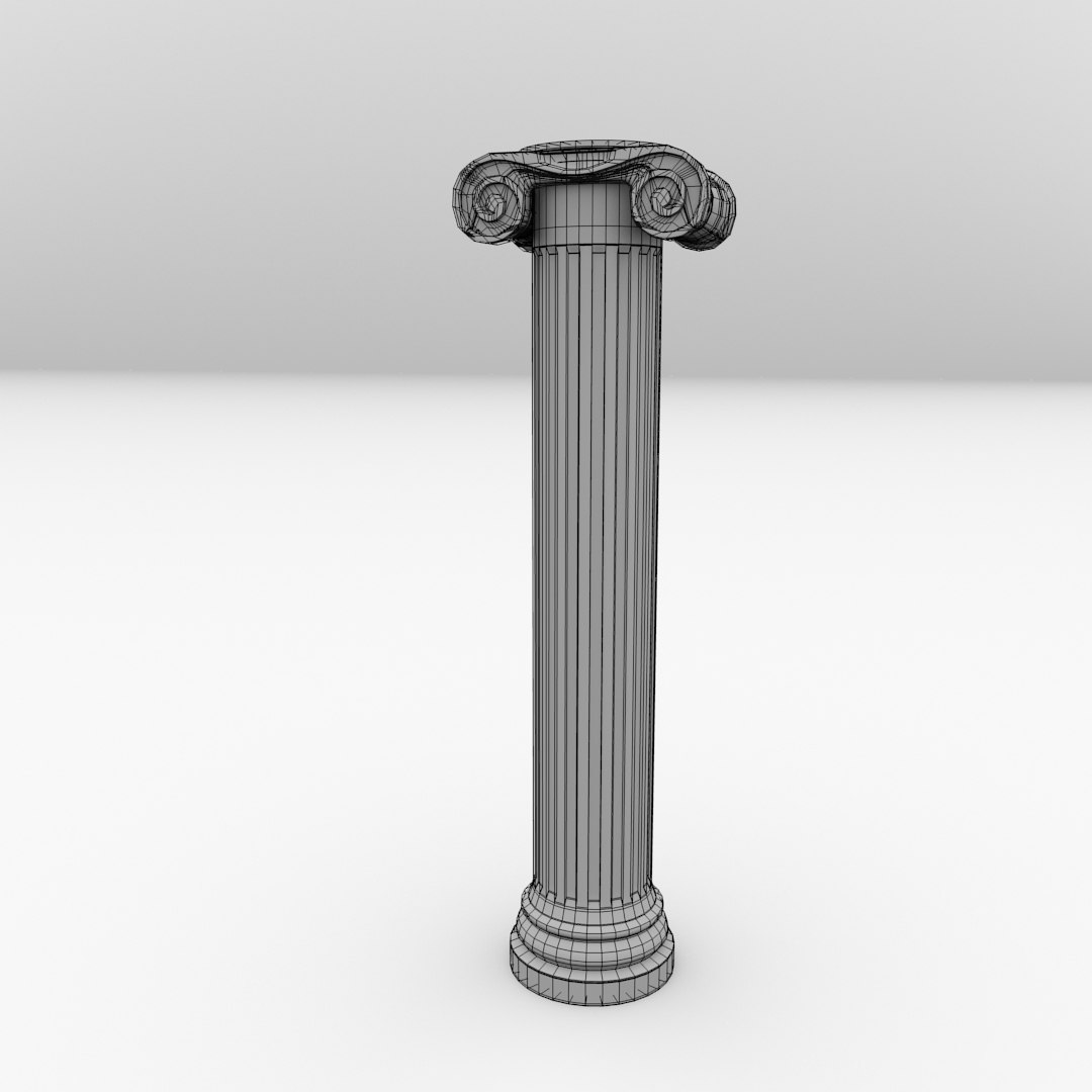 3D Model Greek Column Ionic - TurboSquid 1364222