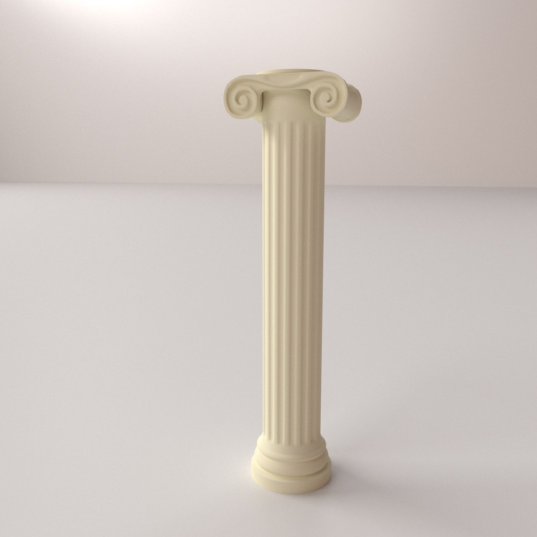 3D Model Greek Column Ionic - TurboSquid 1364222