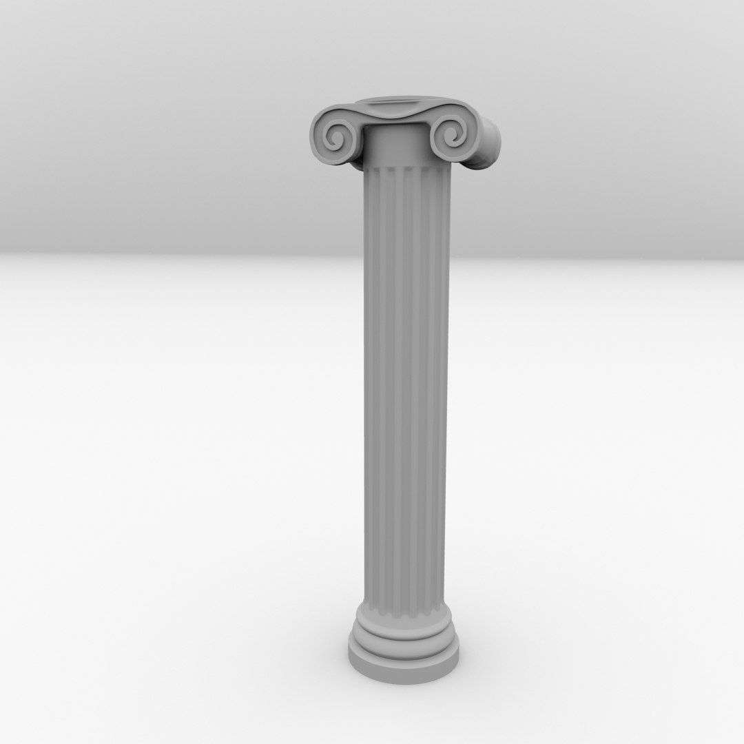 3D Model Greek Column Ionic - TurboSquid 1364222