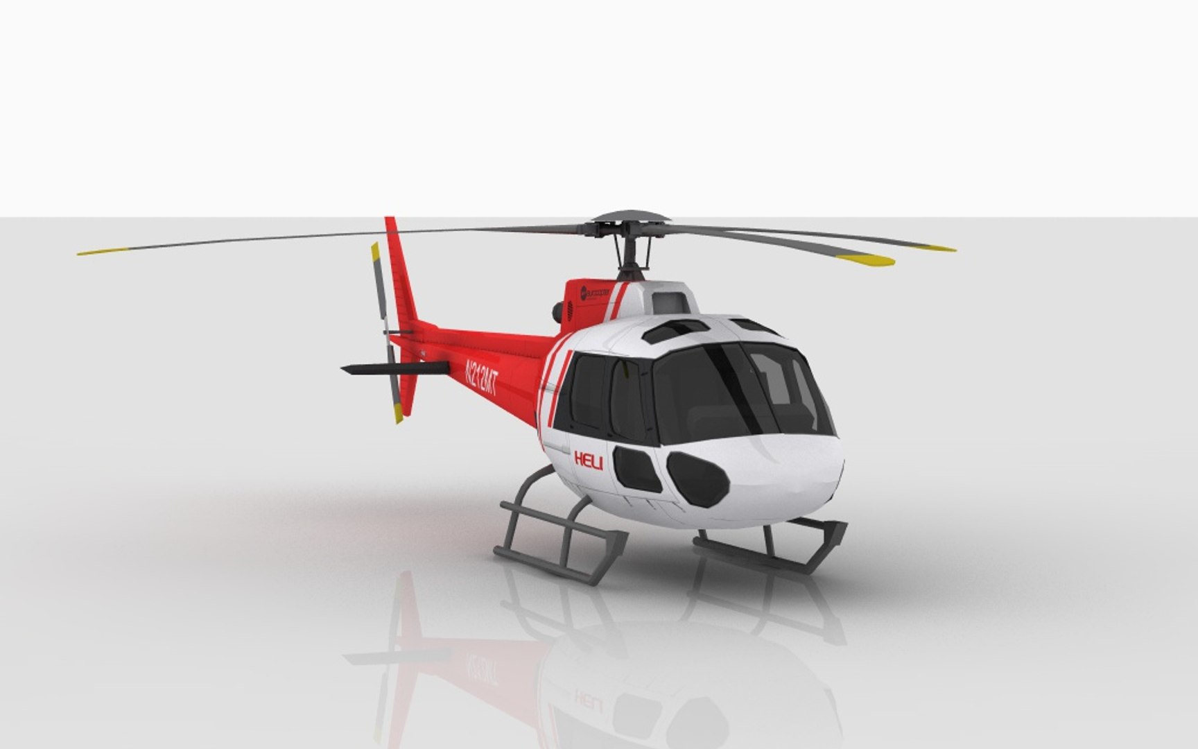 helicopter eurocopter as350 3d model