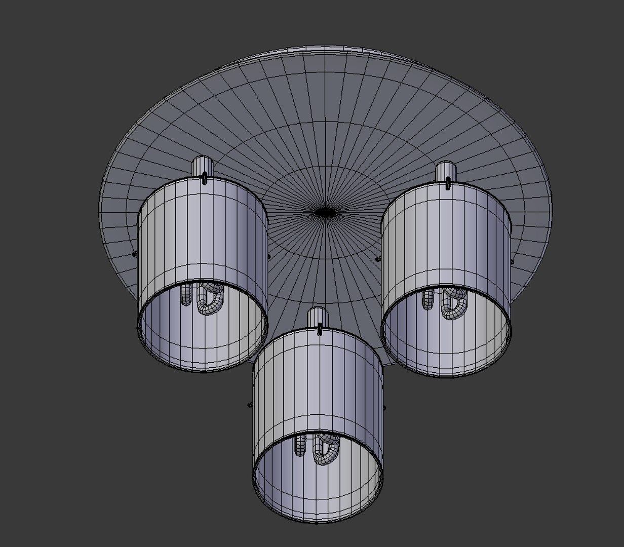 3 spot ceiling lamp 3d obj