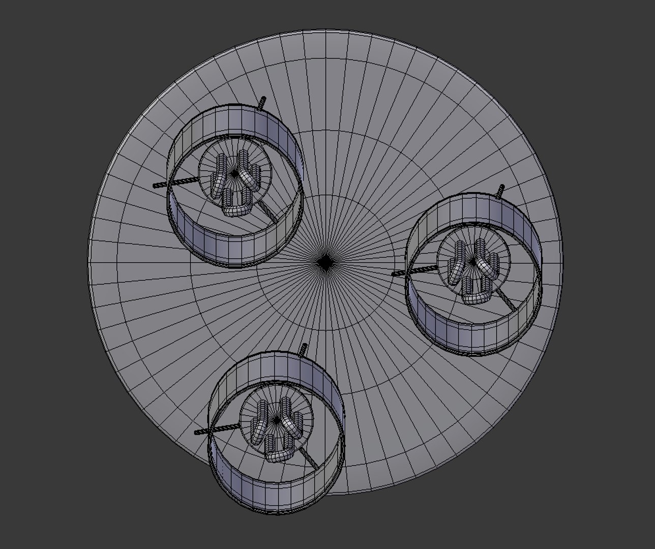 3 spot ceiling lamp 3d obj