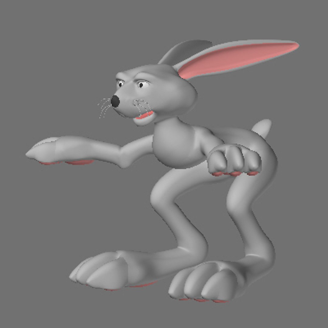 cartoon rabbit 3d model