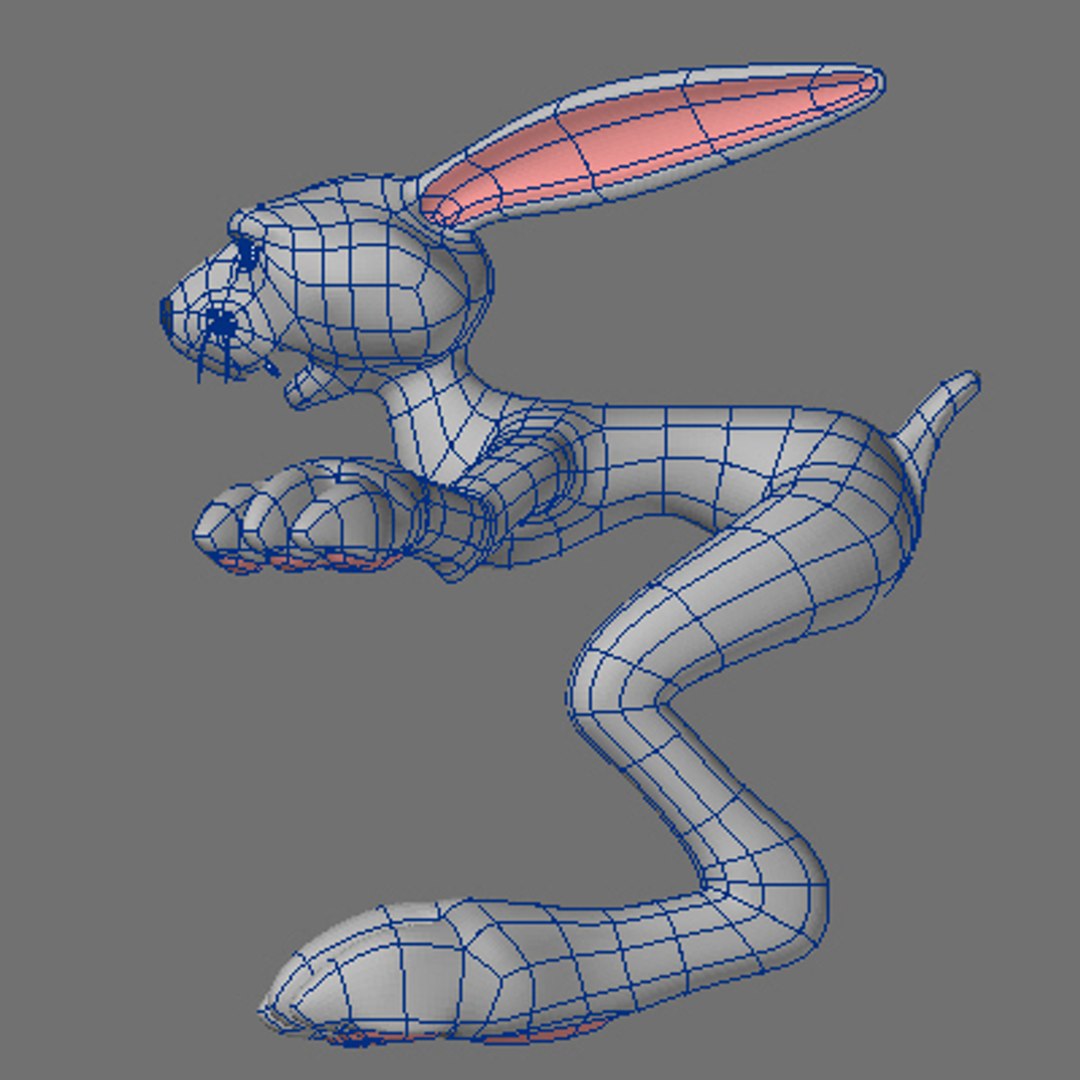 cartoon rabbit 3d model