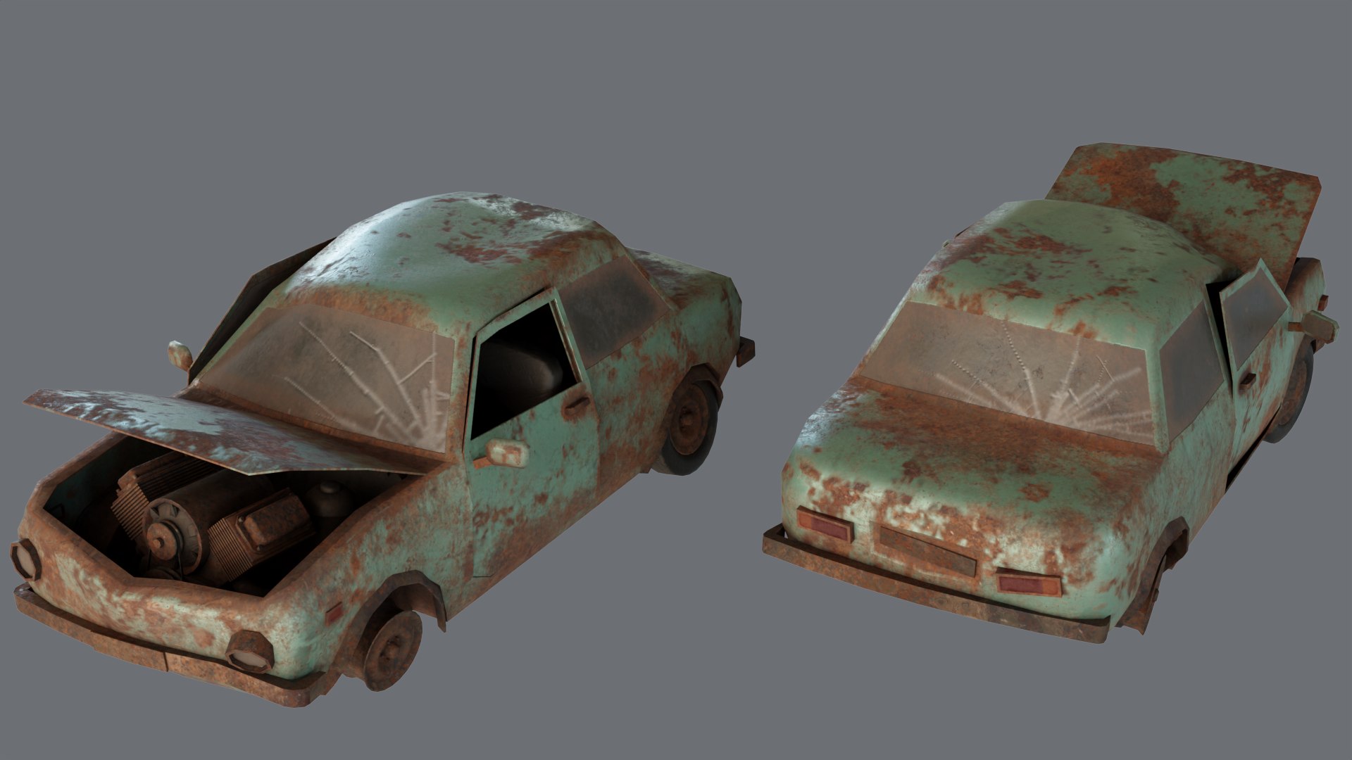 3D Apocalyptic Damaged Car - TurboSquid 1910981