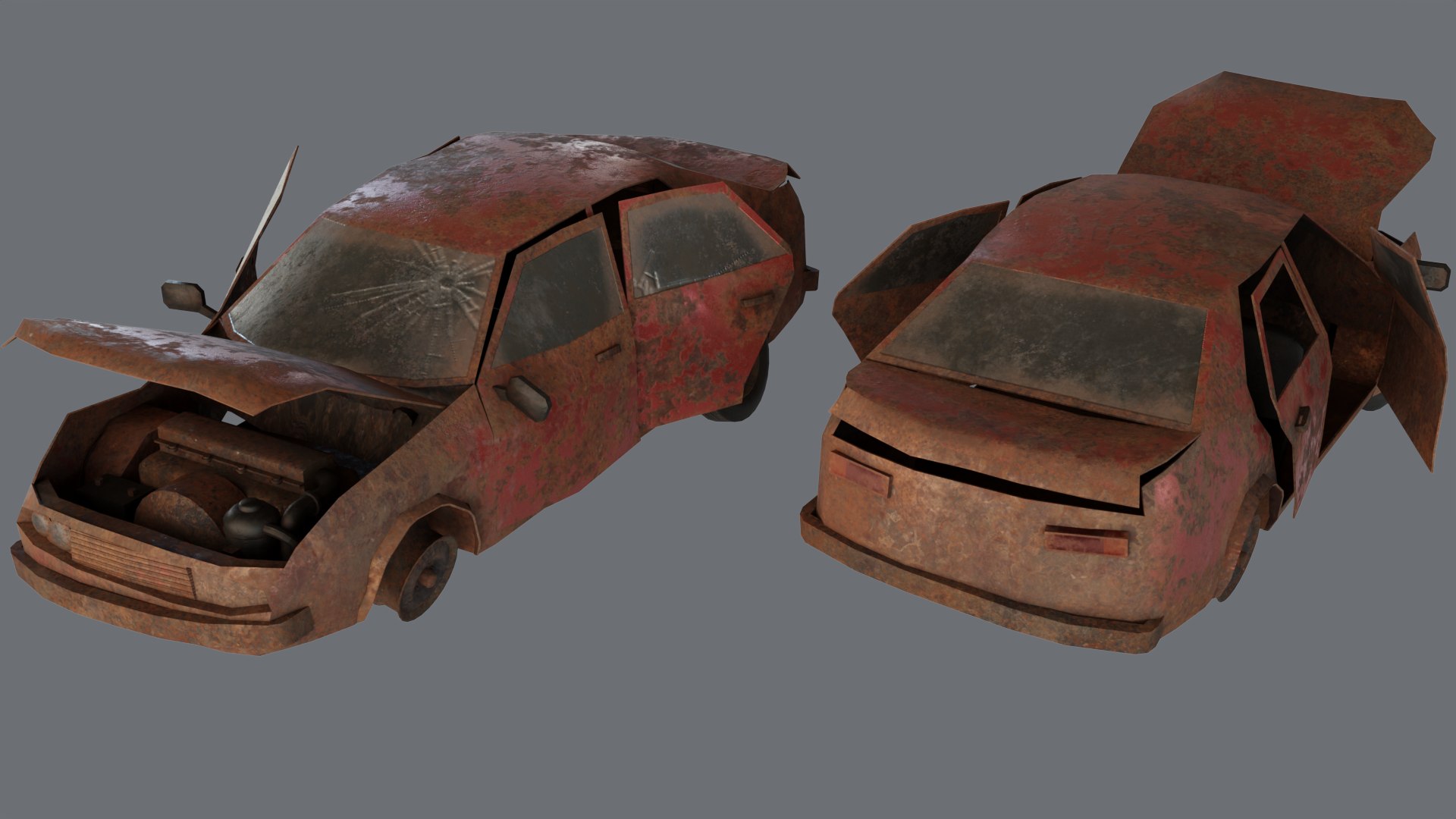 3D Apocalyptic Damaged Car - TurboSquid 1910981