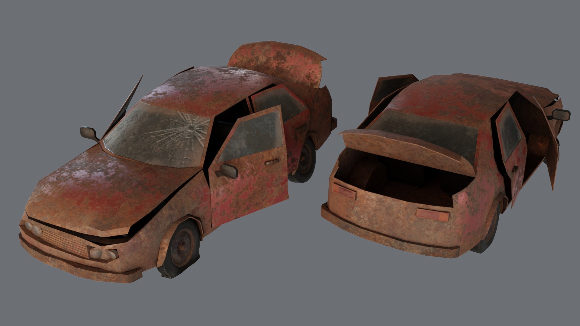 3D Apocalyptic Damaged Car - TurboSquid 1910981