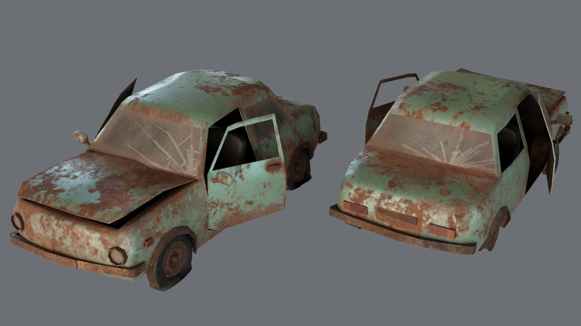 3D Apocalyptic Damaged Car - TurboSquid 1910981