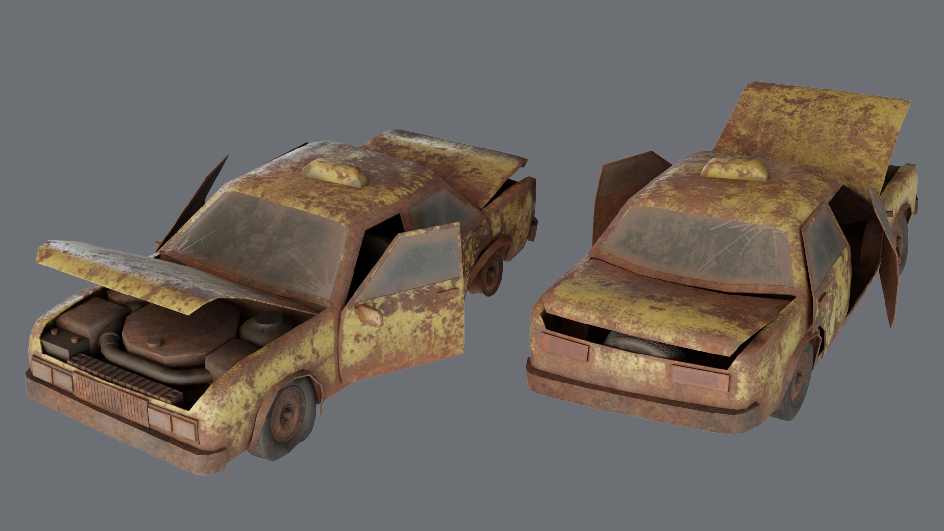 3D Apocalyptic Damaged Car - TurboSquid 1910981