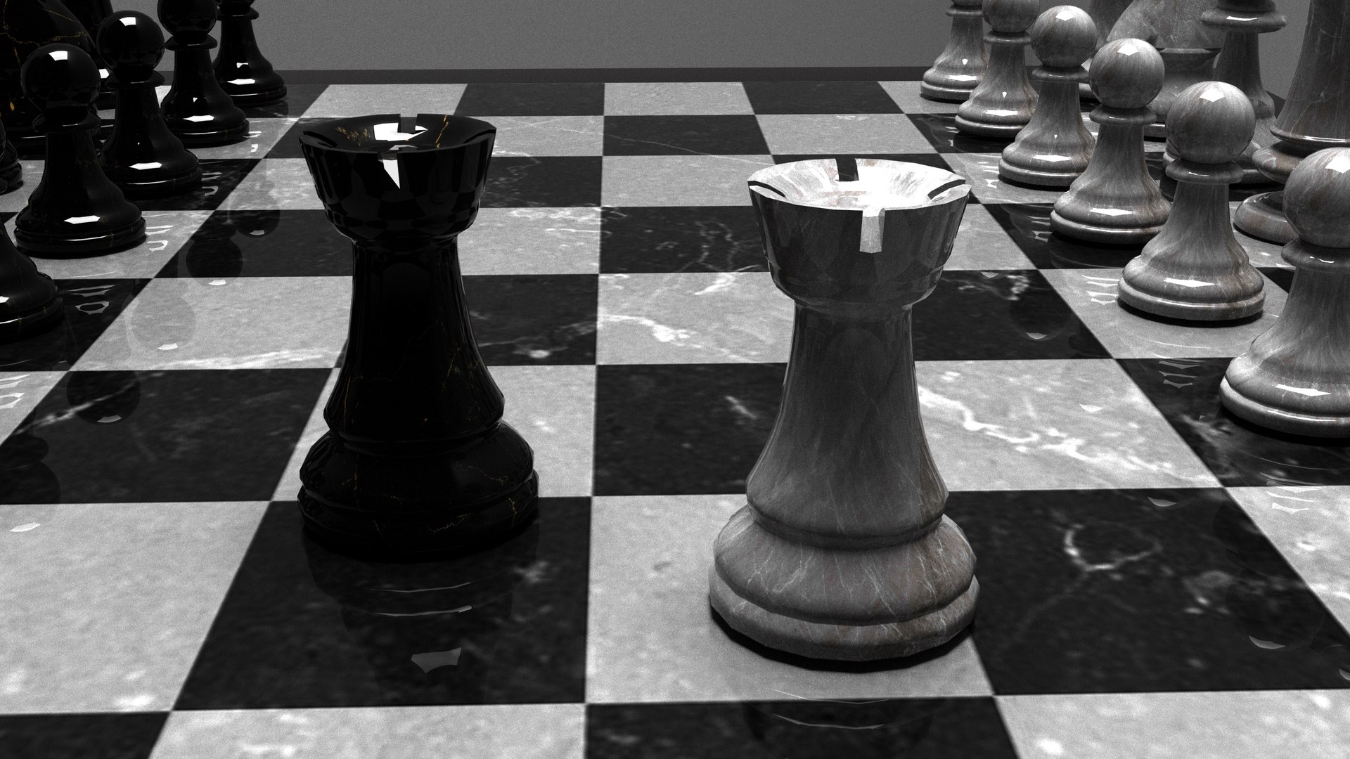Obsidian Chess Set Highly Detailed 3D Model 3D Model - TurboSquid 2435748