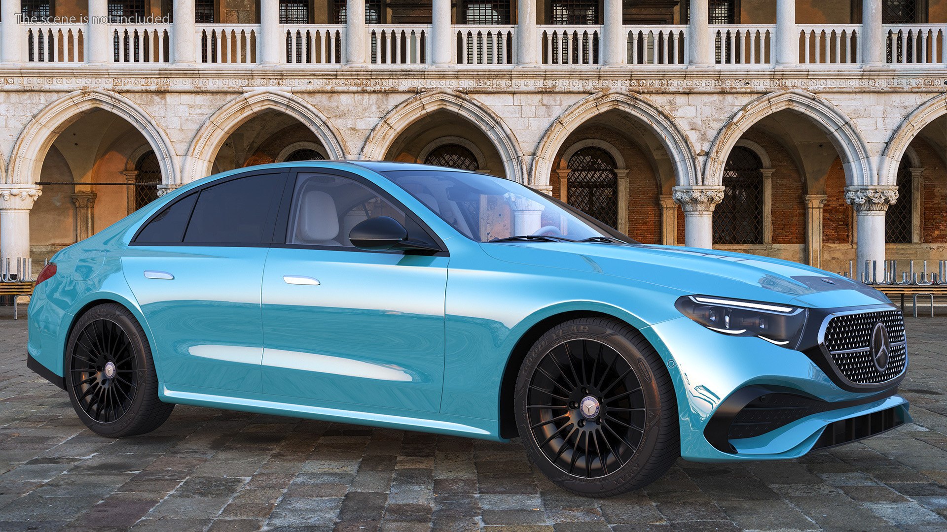 Mercedes E-class Turquoise Color 3D Model - TurboSquid 2165443