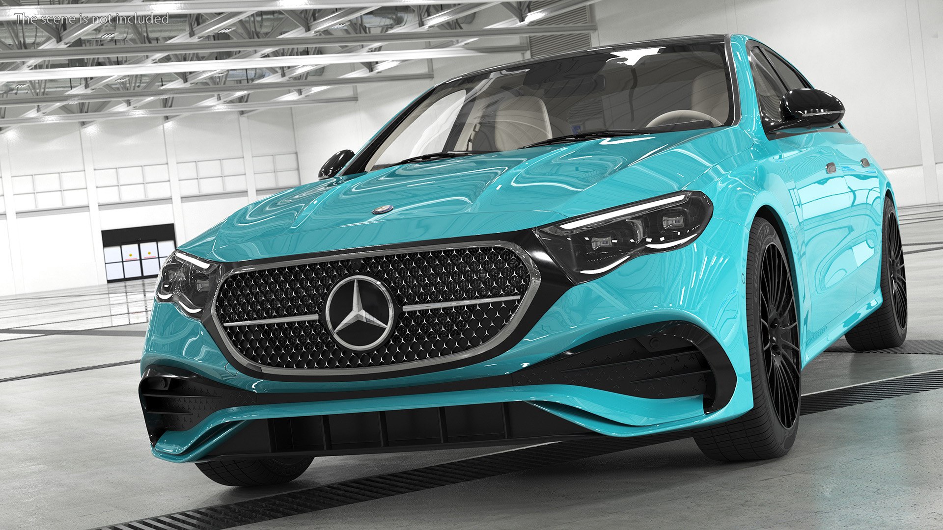 Mercedes E-class Turquoise Color 3D model - TurboSquid 2165443