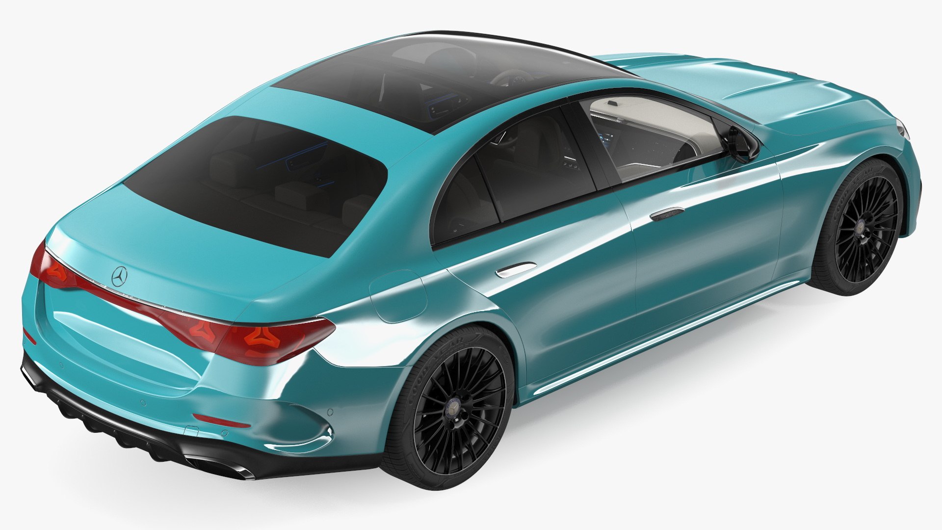 Mercedes E-class Turquoise Color 3D model - TurboSquid 2165443